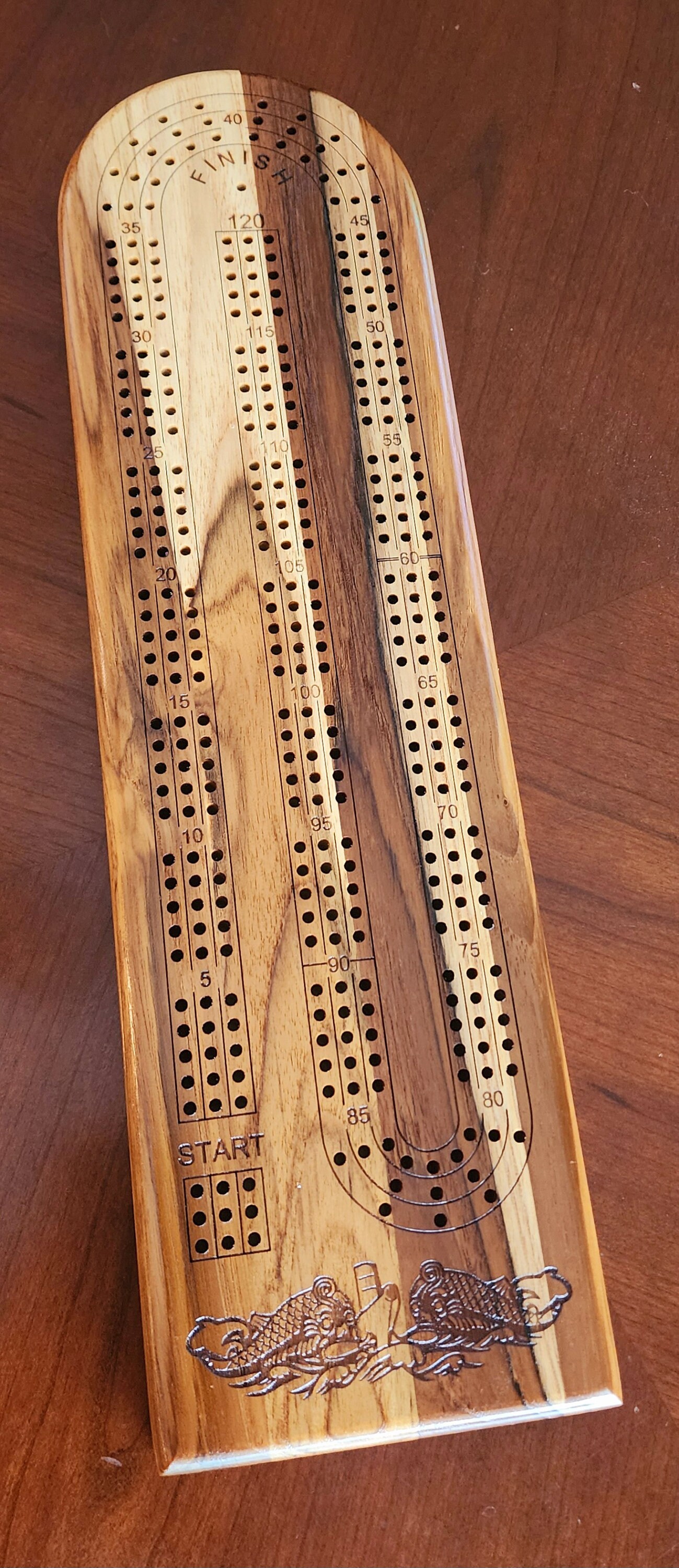 Simple Elegant Submarine Cribbage Board With Laser Engraved USN ...