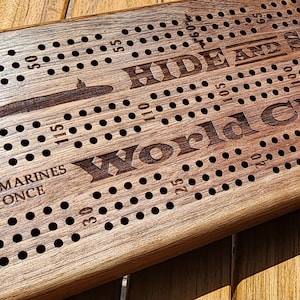 NEW!! Submarine Basic Cribbage Board - Walnut - Etsy