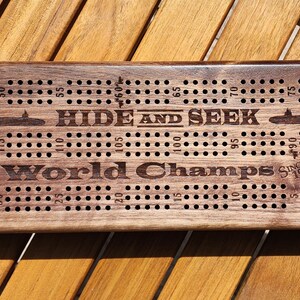 NEW!! Submarine Basic Cribbage Board - Walnut - Etsy