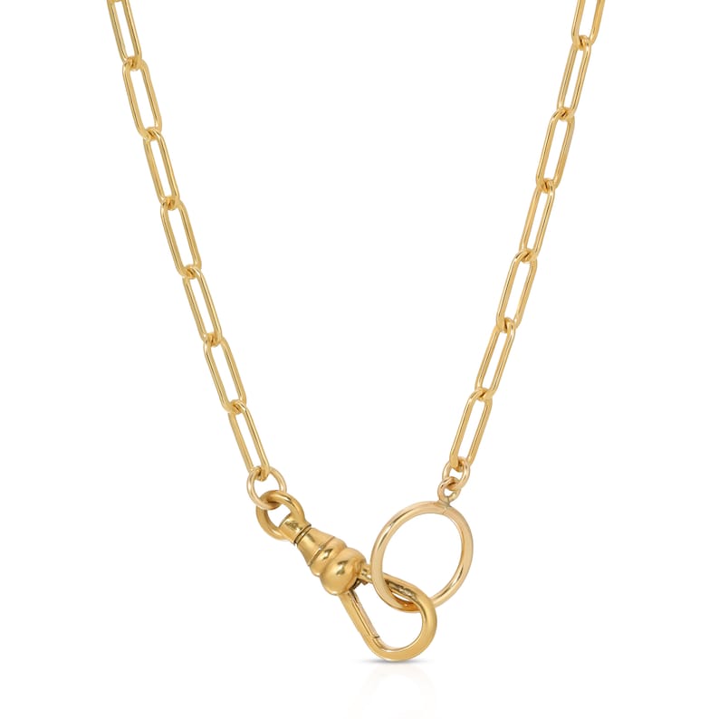 Swivel Lock Paperclip Link Chain Necklace in 14KT Gold Filled. - Etsy
