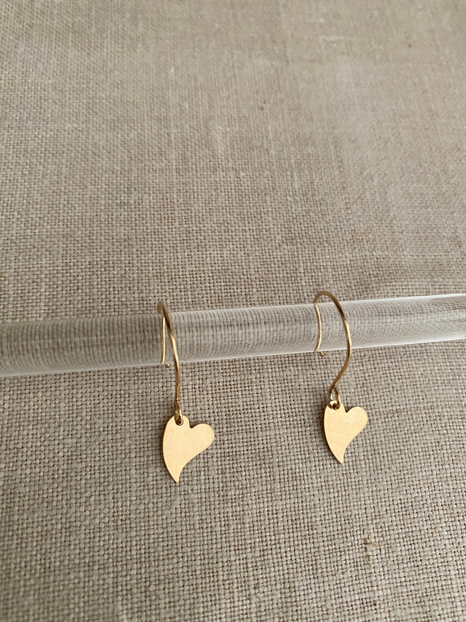 Heart Drop Hoops 14kt Goldfilled Heart Hoops - Etsy