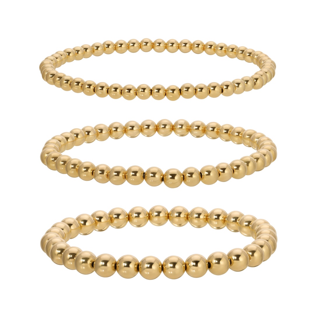 The Capri Gold Ball Stacking Bracelets in 14KT Gold Filled - Etsy