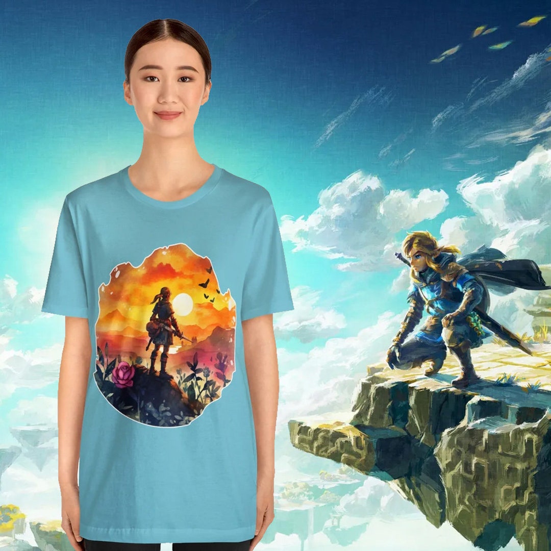 Link - Zelda - Hyrule Sunset Link Colors Crew-neck - Etsy