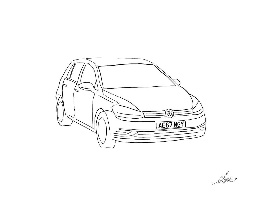Custom Car Line Art Drawings! - Etsy