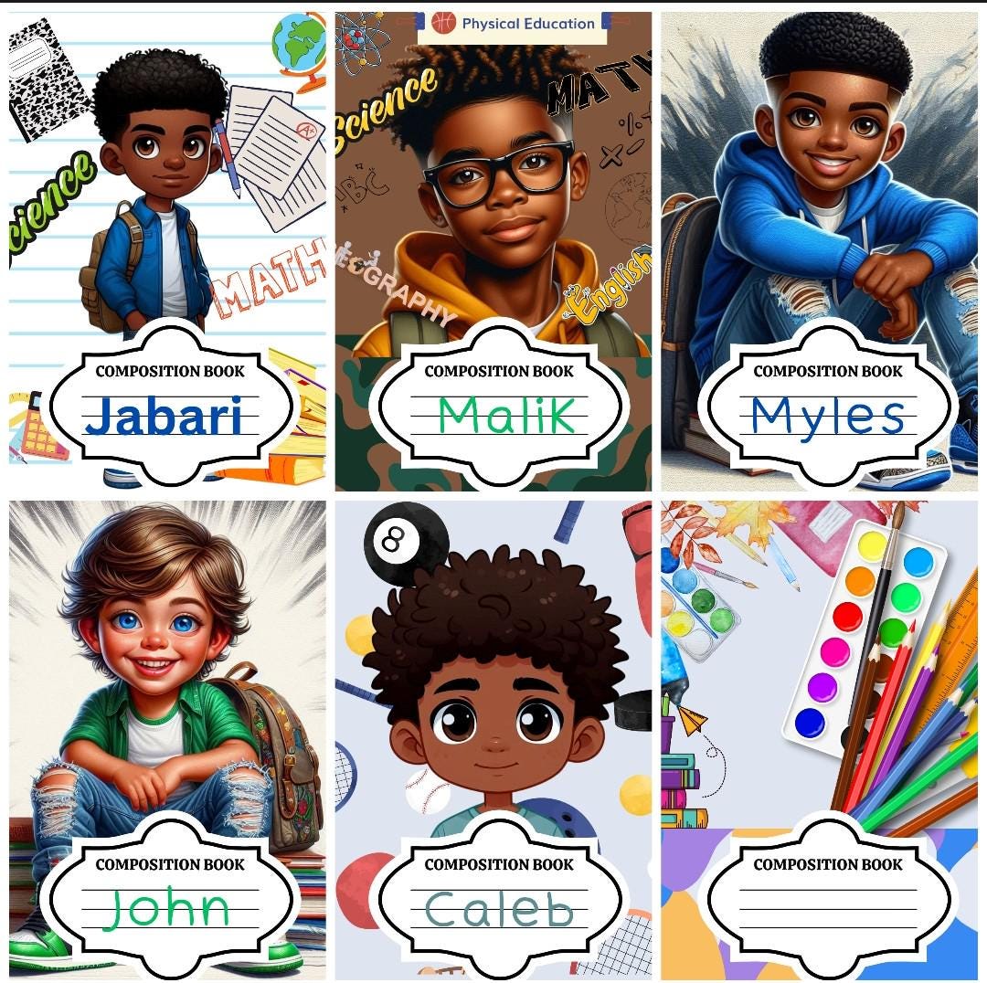 Digital Composition Notebook Template - Etsy