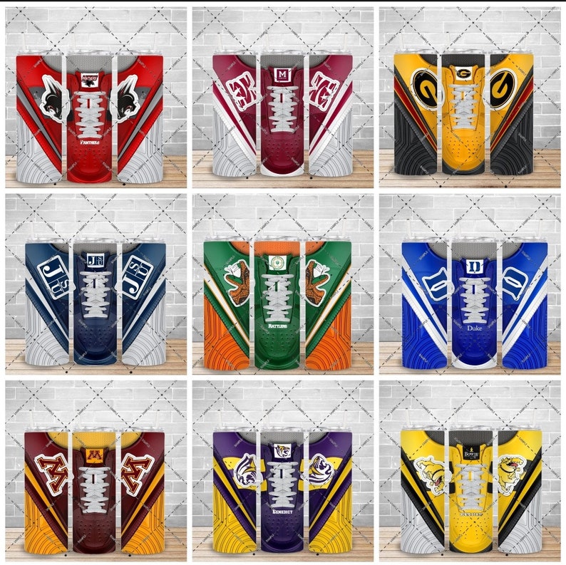 College Football Sneaker Tumbler - Etsy