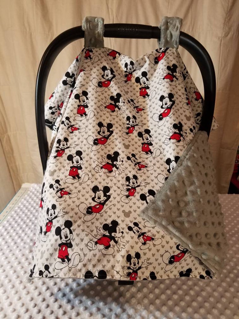 Mickey Mouse Carseat Cover/canopy - Etsy