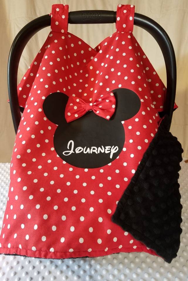 Minnie Mouse Carseat Cover/canopy - Etsy