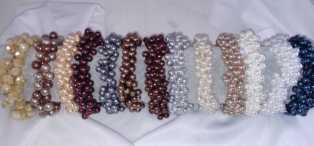 Sassy Band PEARLS, Buns Band, Bun Wrap, Bun Holder, Horse Show Hair Bun ...