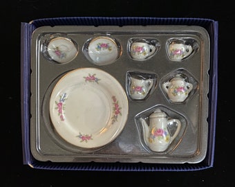 Antique Porcelain Miniature Tea Set - Etsy