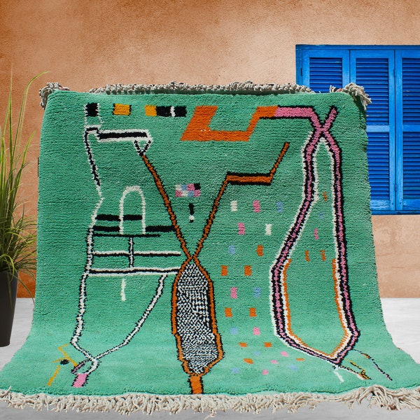Green Moroccan Rug - Etsy