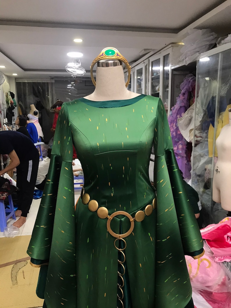 Queen Elinor Adult Costume Costume Cosplay Green Scottish - Etsy