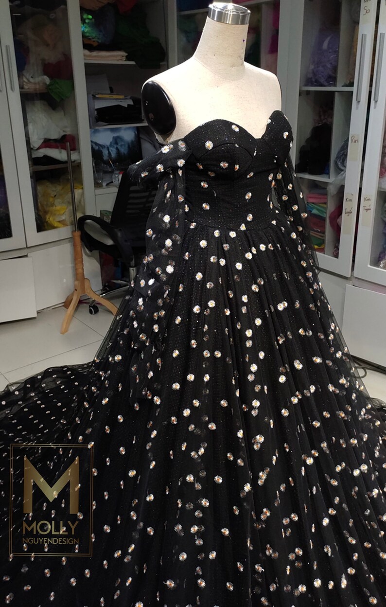 Black Daisy Dress Prom Black Dressdaisy Dress Quinceanera - Etsy