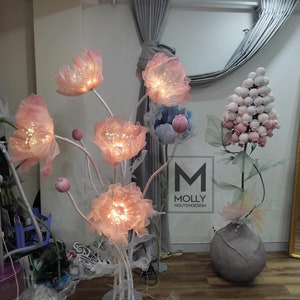 Set Big Flowers, Large Organza Flowers, Free-standing Giant Poppy ...