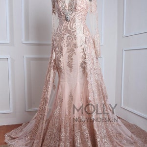 Light Gold Evening Mermaid Dress Sparkly Light Gold Dress - Etsy