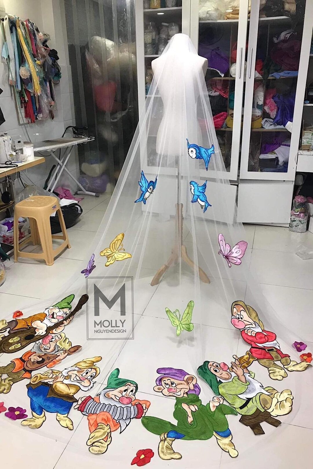 Embroideries Veil Disney Inspired, Snow White Veil, Snow White Wedding ...