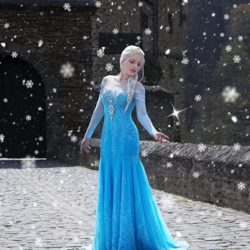 Elsa Costume Sparkly Fashion Elsa Frozen Disney Princess - Etsy