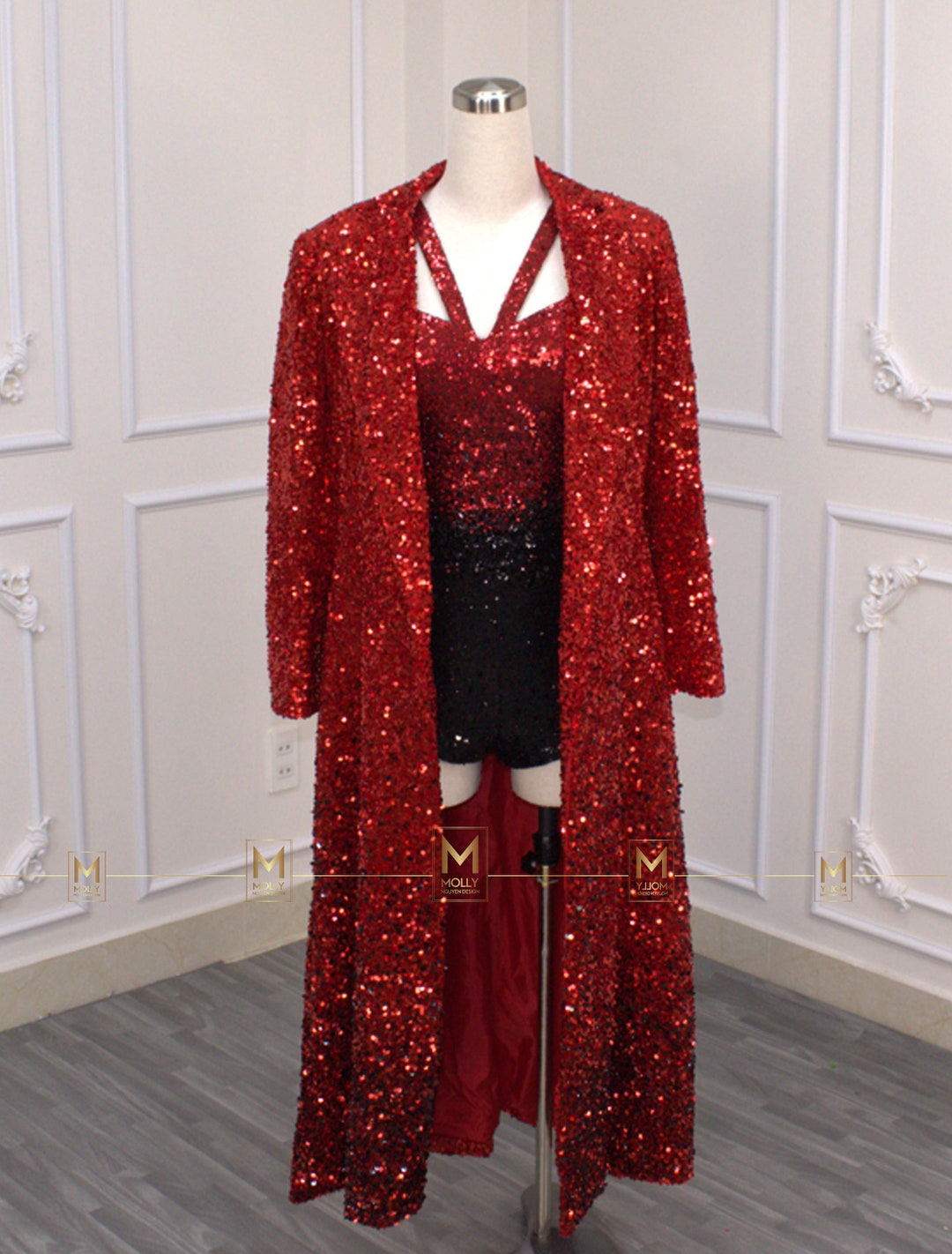 The Red Costume With Suit and Cloak Inspiration Costume - Etsy