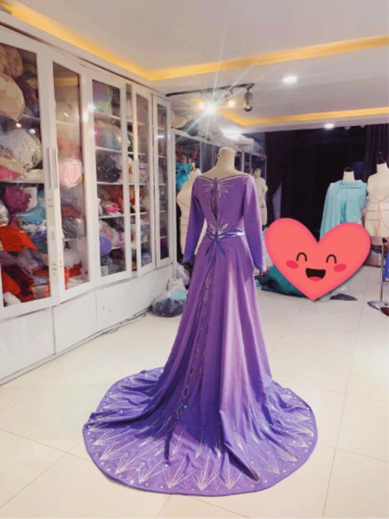 Purple Elsa Dress Inspired Elsa Costume Frozen 2 Glitter - Etsy