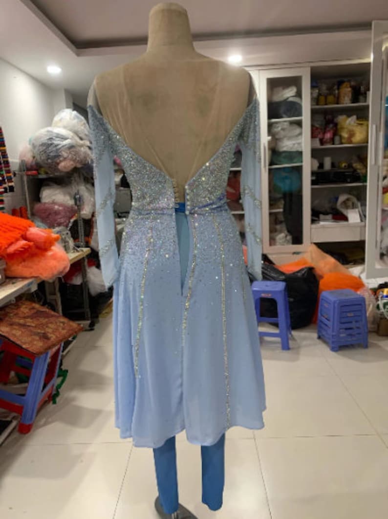 Elsa Frozen 2 Blue Costume, Elsa Blue Cosplay, Frozen 2 Costume Adult ...