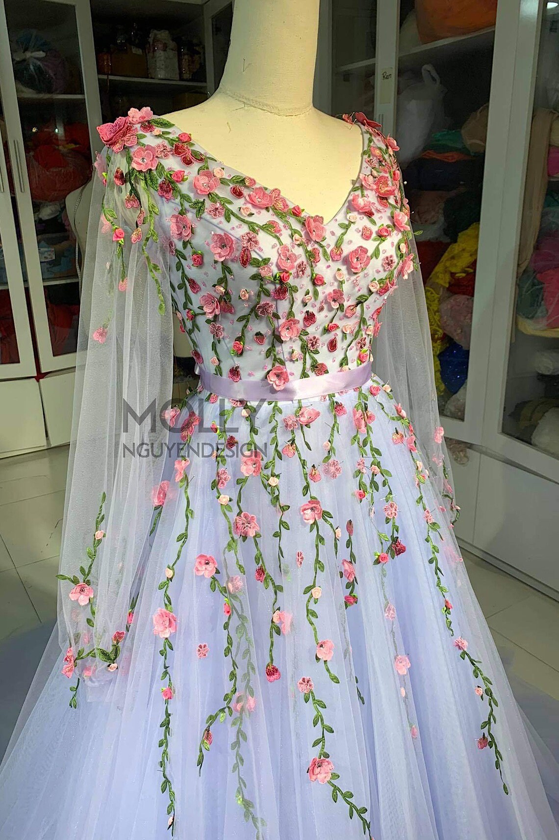Flowers Light Lilac Dress Evening Dress Prom Dress - Etsy