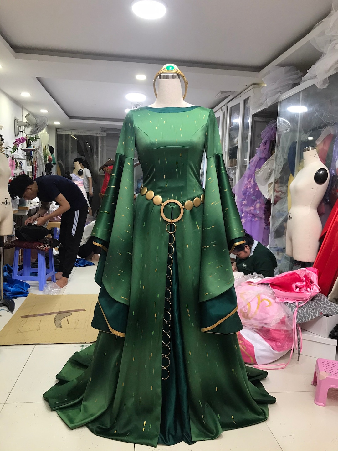 Queen Elinor Adult Costume, Costume Cosplay Green Scottish, Queen ...