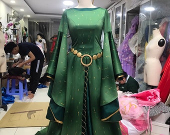 Queen Elinor Adult Costume, Costume Cosplay Green Scottish, Queen ...