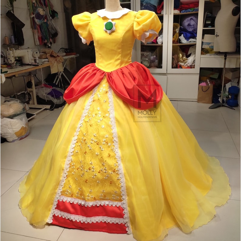 Princess Daisy Mario Game Character Costume Cosplay Game - Etsy