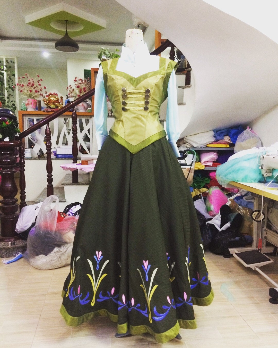 Anna Embroideries - Frozen Costume - Disney Costume - Etsy