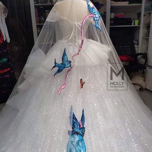 Embroideries Veil, Bridal Veil, Cinderella Wedding Veil, Cinderella ...