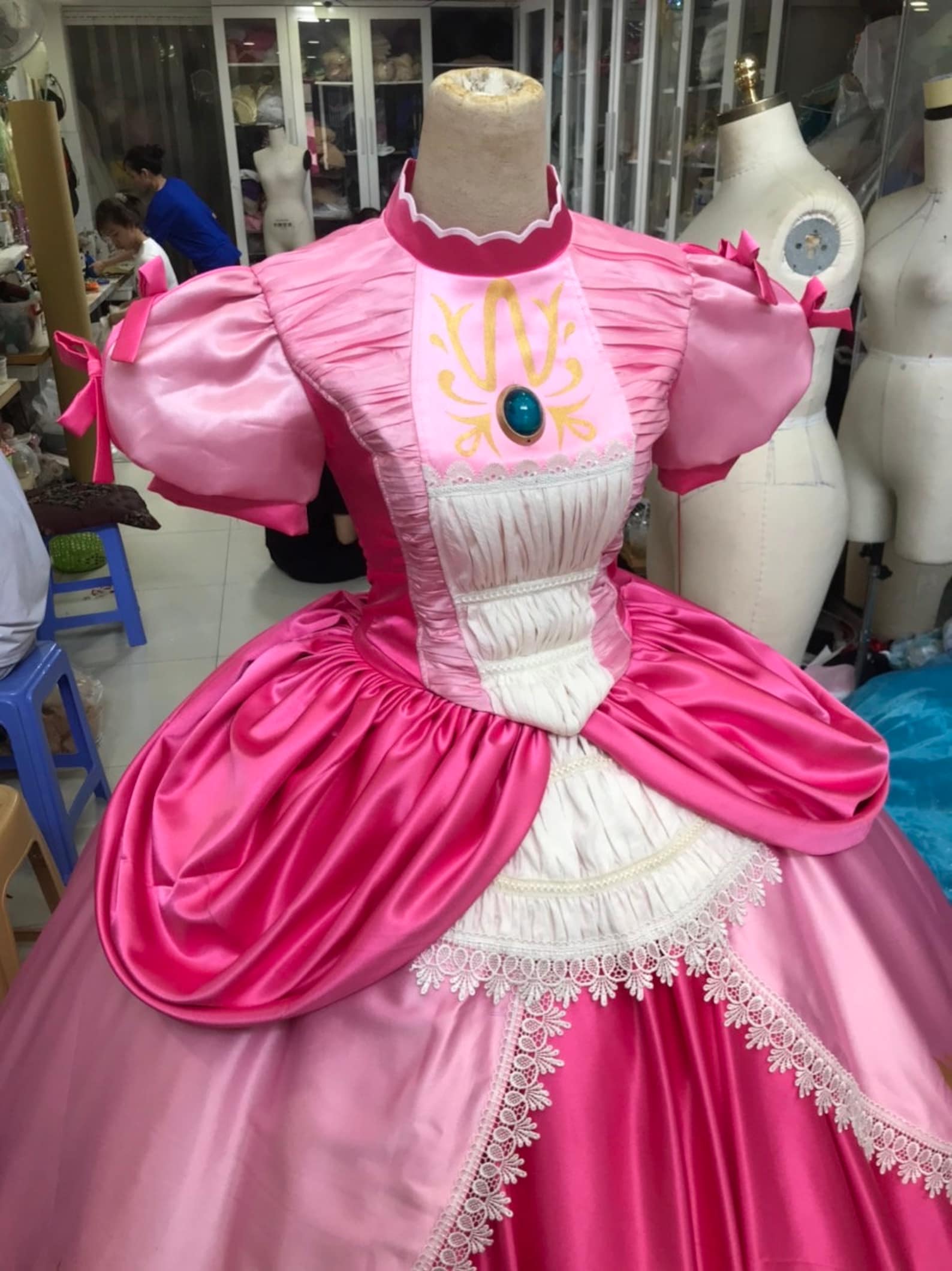 Princess Peach Princess Costume Mario Game Game Costume - Etsy