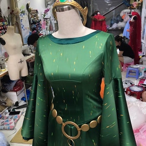 Queen Elinor Adult Costume, Costume Cosplay Green Scottish, Queen ...