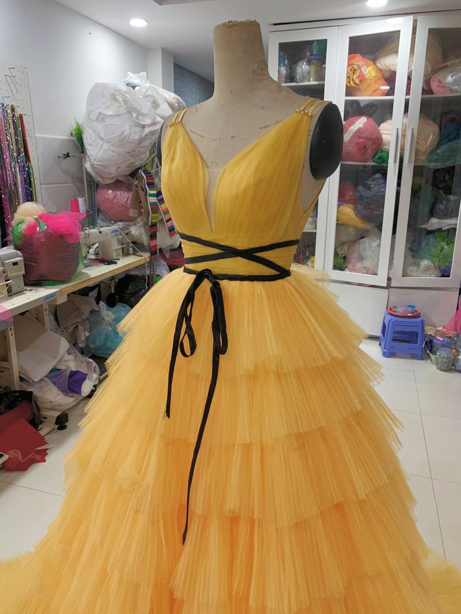 Beautiful Yellow Fancy Dress Prom Dress Colors Dress - Etsy