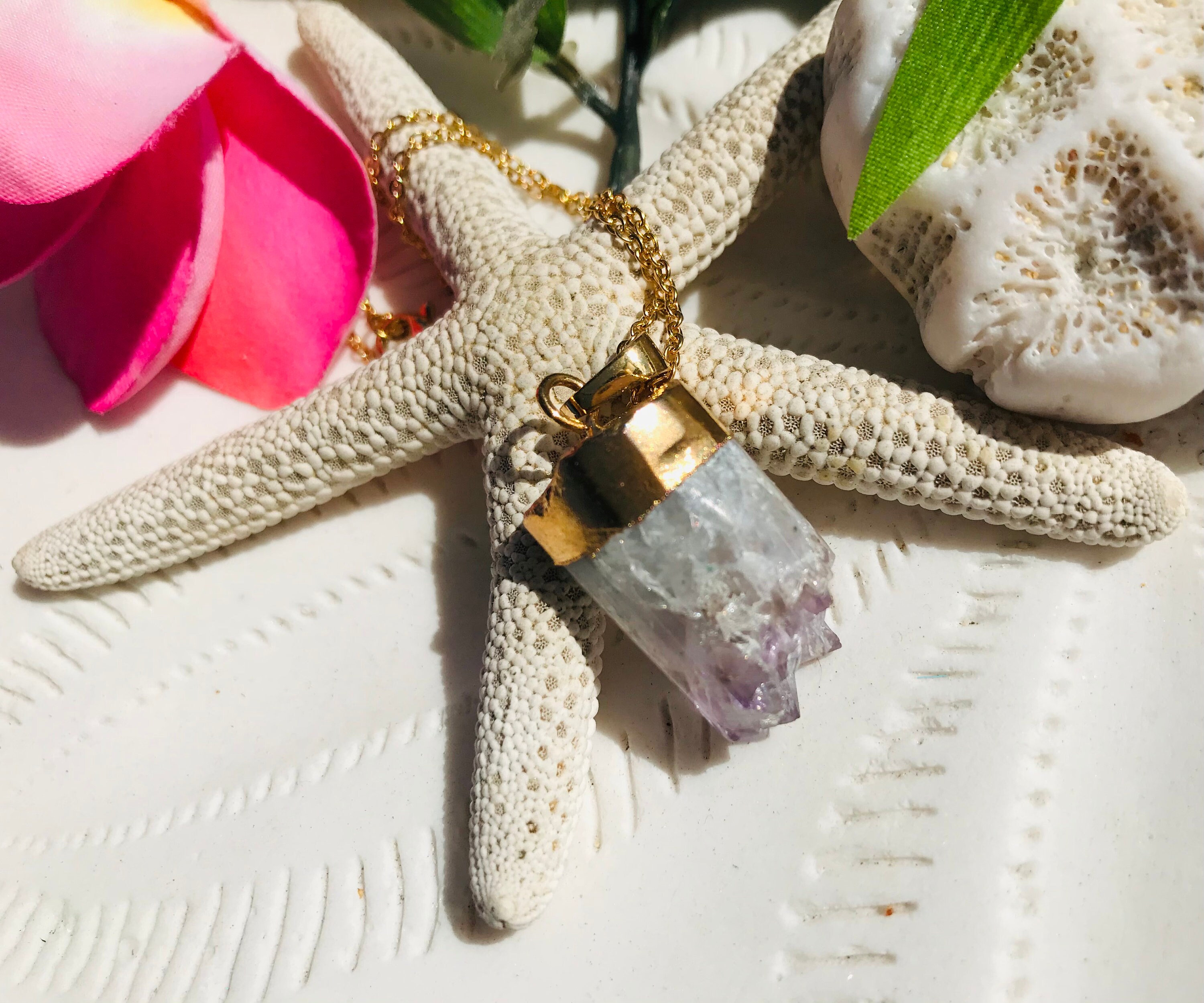 Amethyst Raw Crystal Point Pendant Amethyst Raw Crystal - Etsy.de