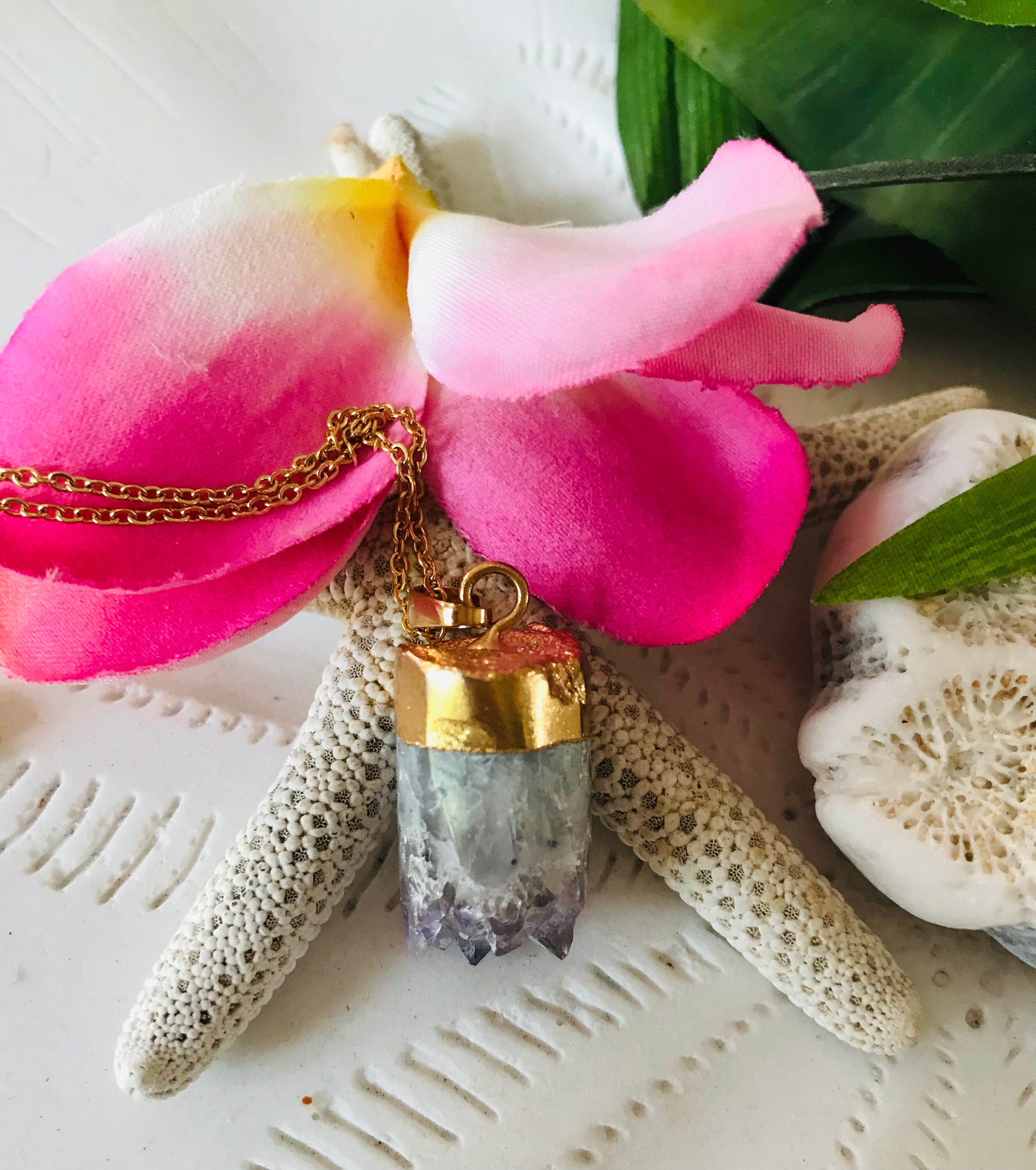 Amethyst Raw Crystal Point Pendant Amethyst Raw Crystal - Etsy.de