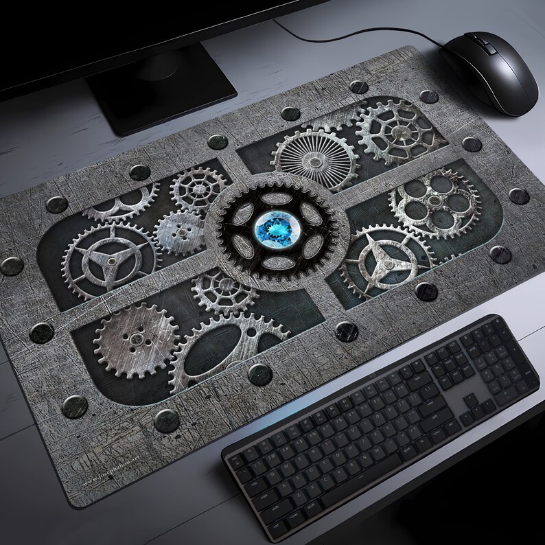 Artificer Playmat, MTG Playmat, Steampunk Decor, Large Desk Mat Gaming ...