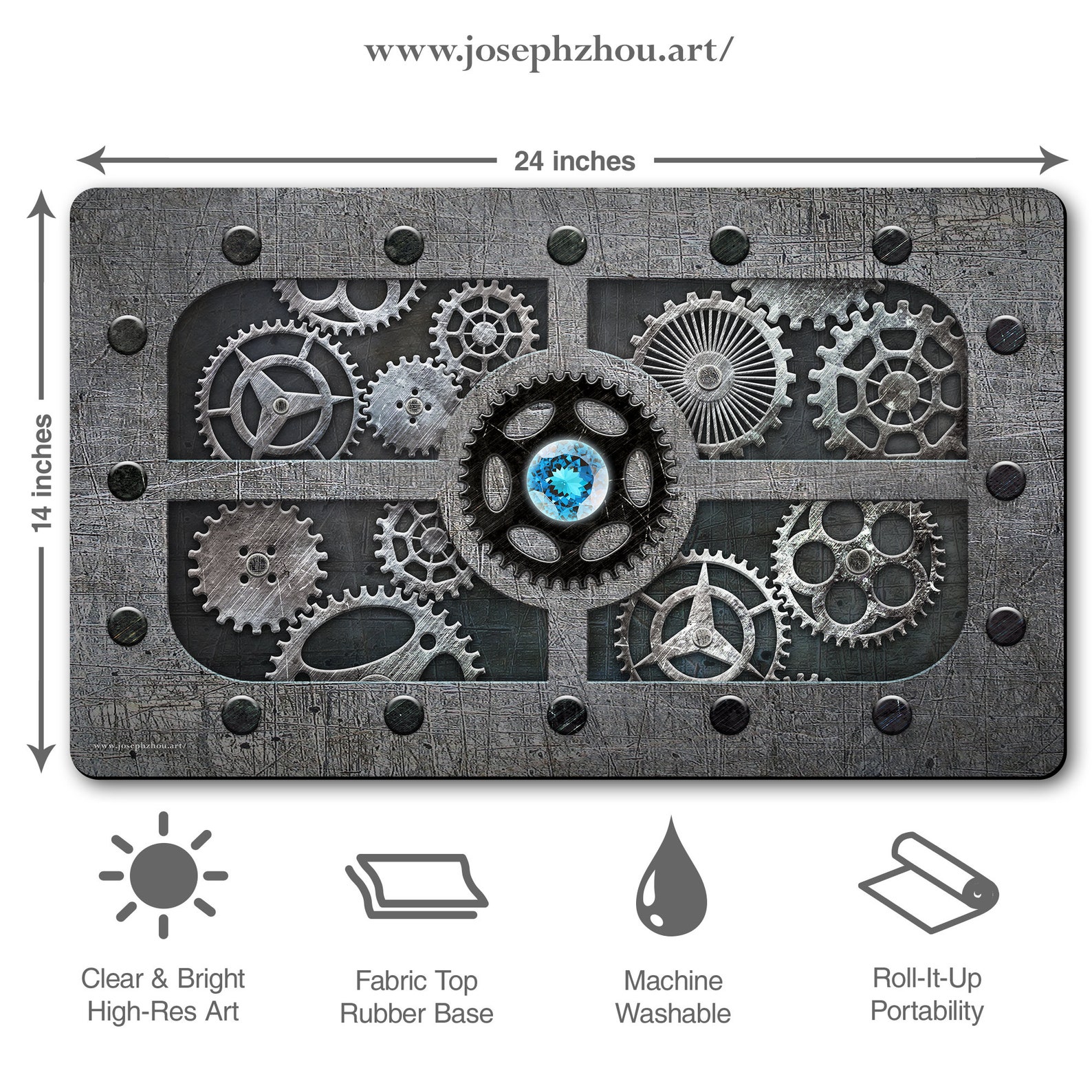 Artificer Playmat, MTG Playmat, Steampunk Decor, Large Desk Mat Gaming ...