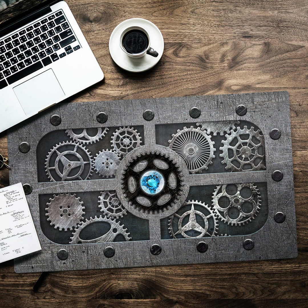 Artificer Playmat, MTG Playmat, Steampunk Decor, Large Desk Mat Gaming ...