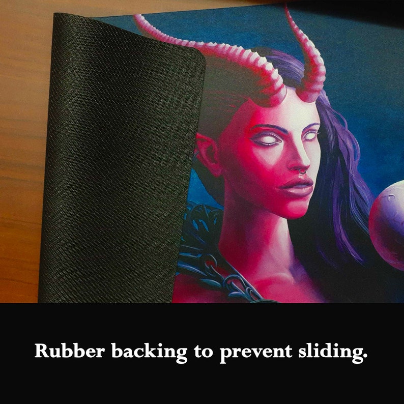 Demon Girl With Eye Playmat, Large Desk Mat, MTG Playmat Gaming ...