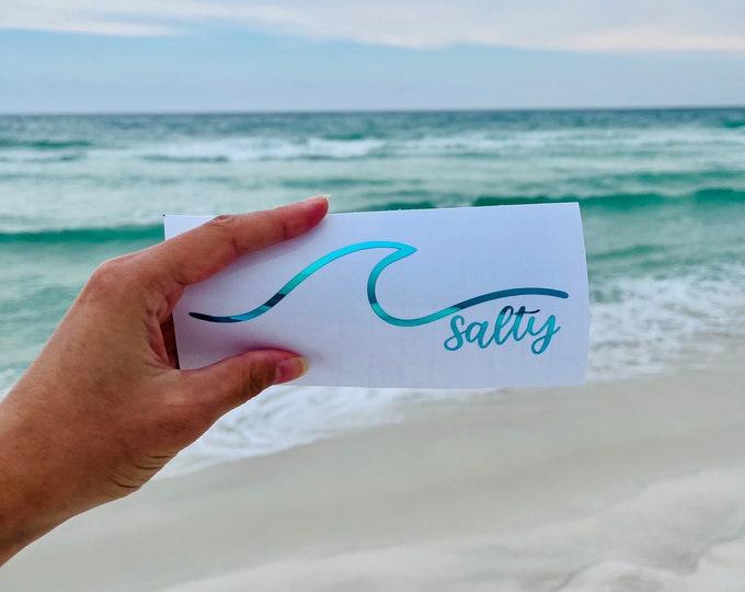 Salty Wave, Ocean Decal, Vinyl Sticker, Truck Decal, Salty Sticker ...