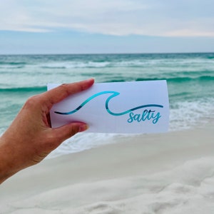Salty Wave, Ocean Decal, Vinyl Sticker, Jeep Decal, Salty Sticker ...