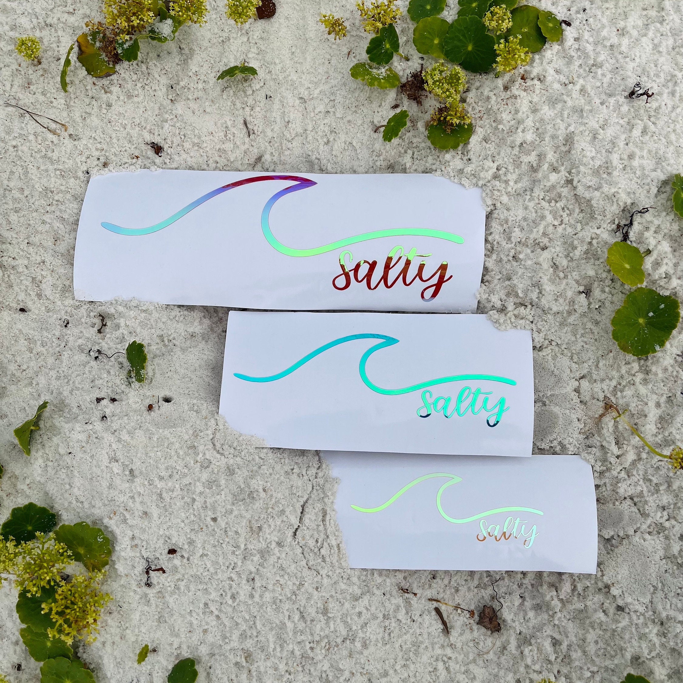 Salty Wave Ocean Decal Vinyl Sticker - Etsy