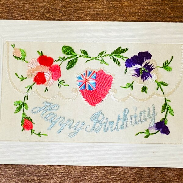 Embroidered Postcard - Etsy