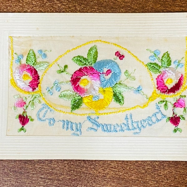 Embroidered Postcard - Etsy