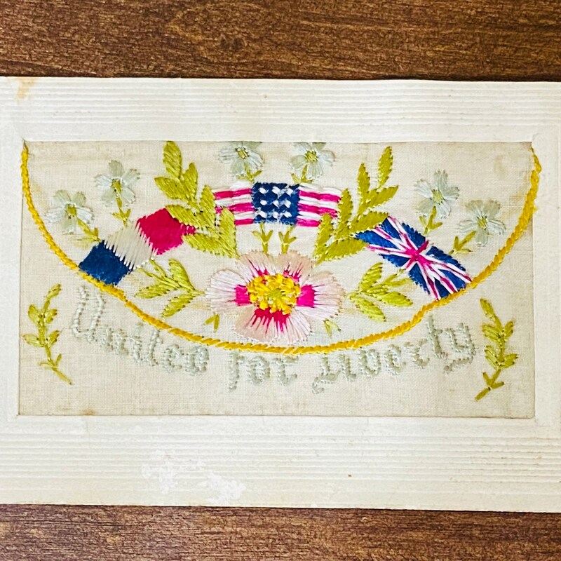 Embroidered Postcard - Etsy