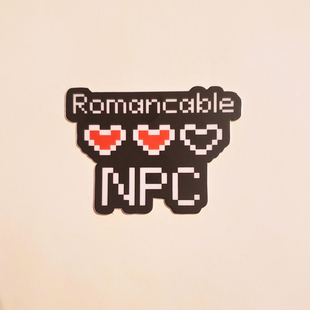 Romancable NPC Sticker/ RPG Diecut Vinyl Sticker - Etsy
