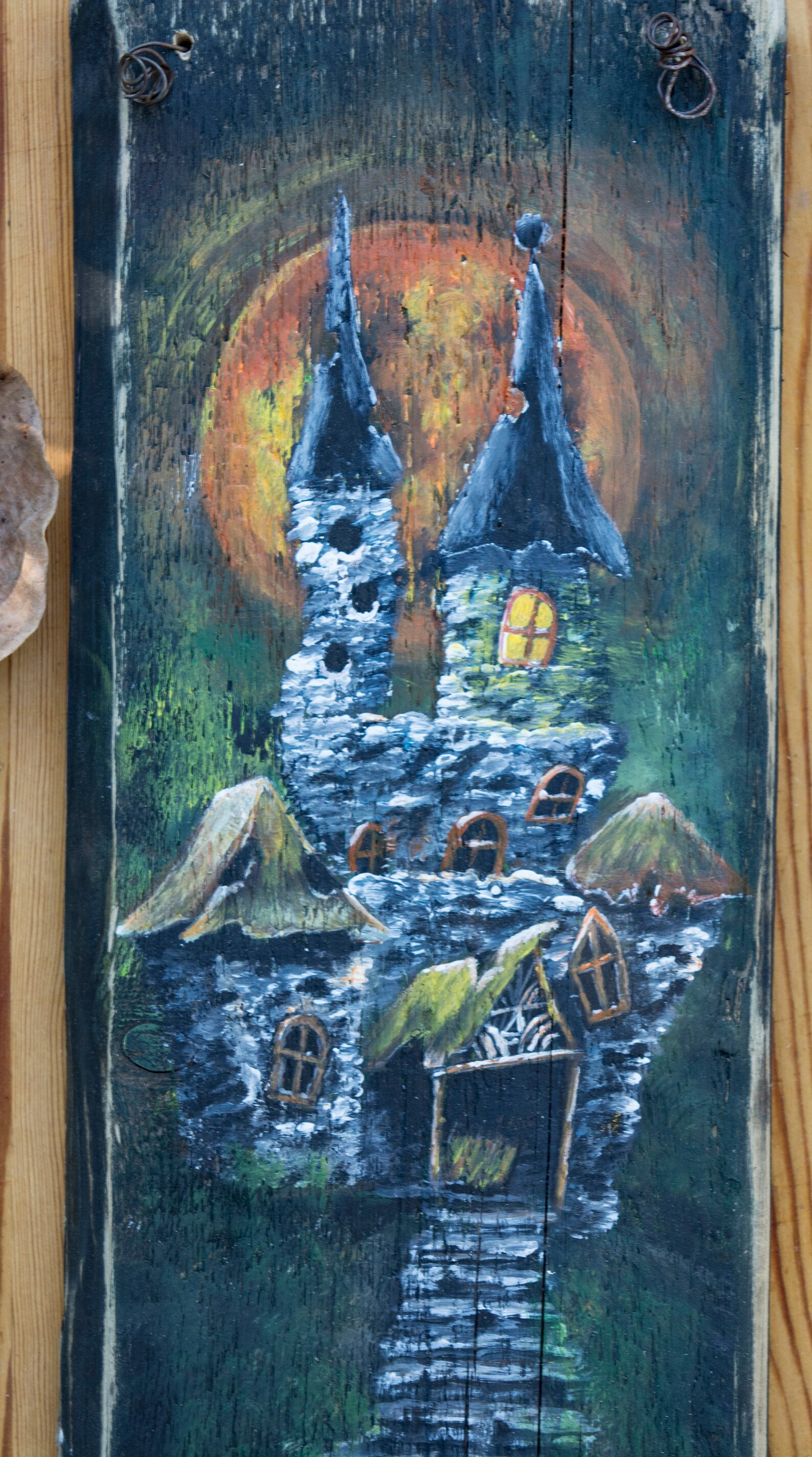 Halloween Decor Set of 3 Hand Painted Rustic Pallet Wood Scary Art ...