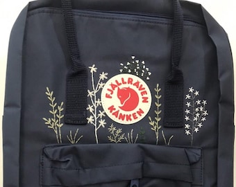 Custom Embroidered Kanken Backpack Custom Flower Embroidery Kanken ...