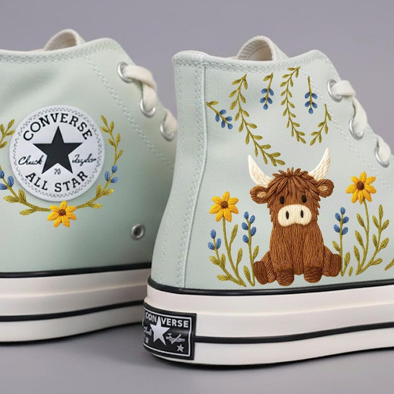 Duck Embroidered Shoes - Etsy UK