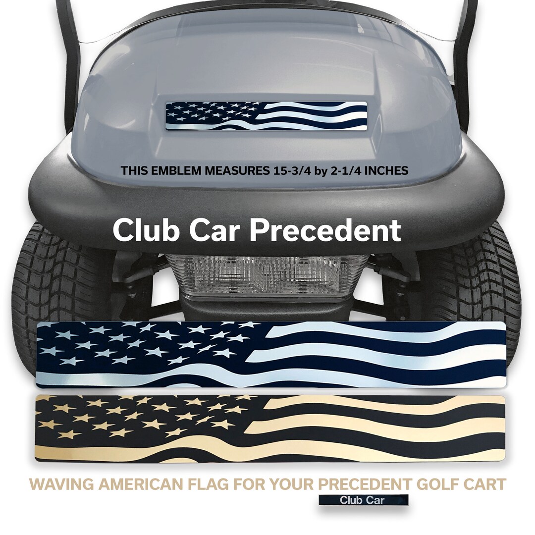 American Flag Golf Cart Emblem for the Club Car Precedent Front Grille ...